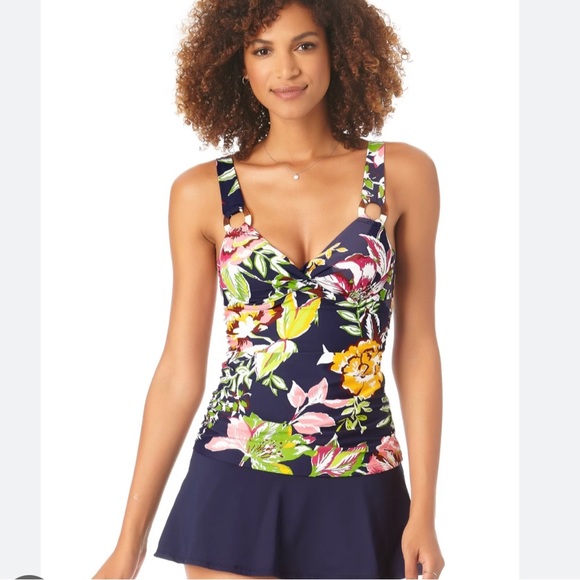 Anne Cole | Swim | Anne Cole Petal Parsley Retro Underwire Tankini ...